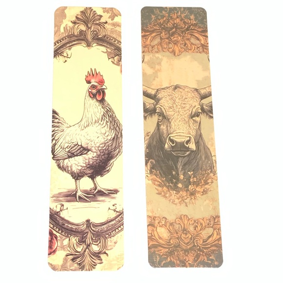 Kitchen | Vintage Style Farm Animal Bookmarks | Poshmark